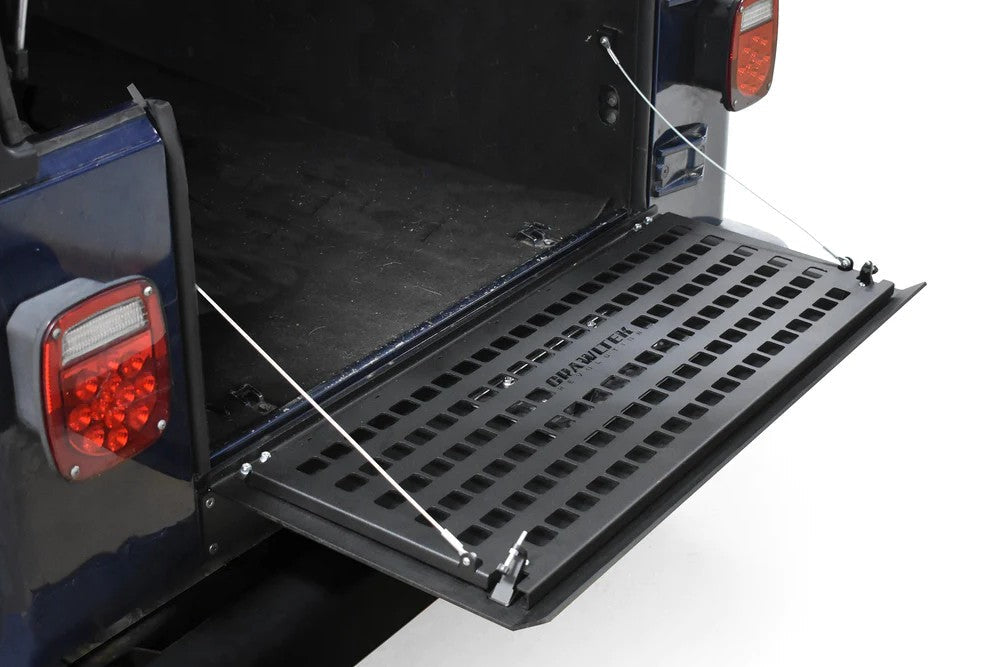 Drop Down Tailgate with Molle Rack For 87-06 Jeep Wrangler YJ/TJ Crawl